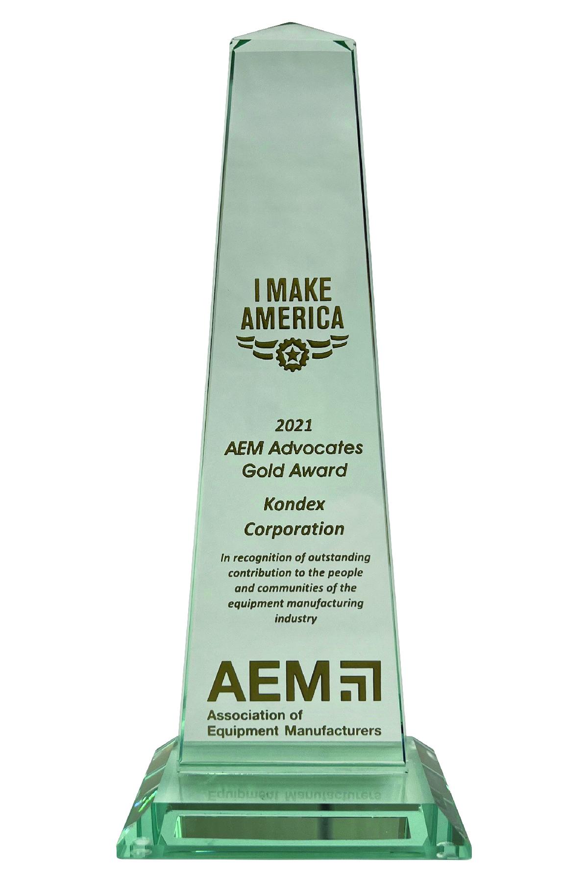 Kondex Receives Gold Award for AEM Advocacy Efforts - Envision Greater ...