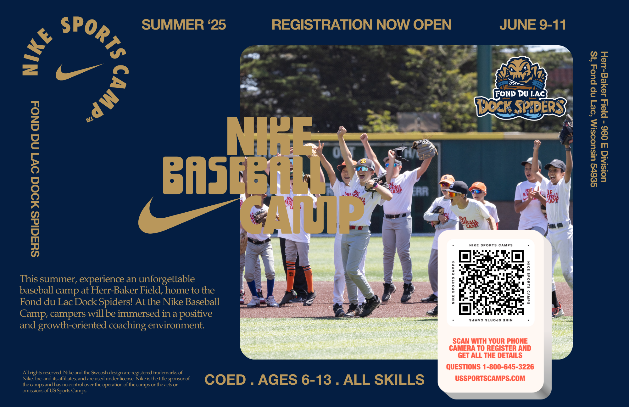 Dock Spiders to Host Nike Baseball Camp in June - Envision Greater Fond ...