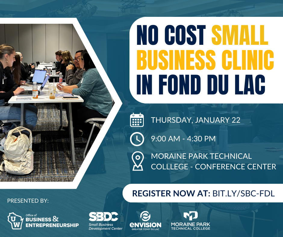Free Small Business Clinic Hosted in Fond du Lac - Envision Greater ...